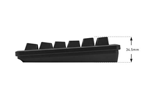 Mistel BAROCCO MD770 TKL Split Mechanical Keyboard with Cherry MX Blue Switch, Ergonomic Keyboard with Orange Letter PBT Double Shot Keycaps for Windows and Mac, Programmable Macro Support, ANSI/US