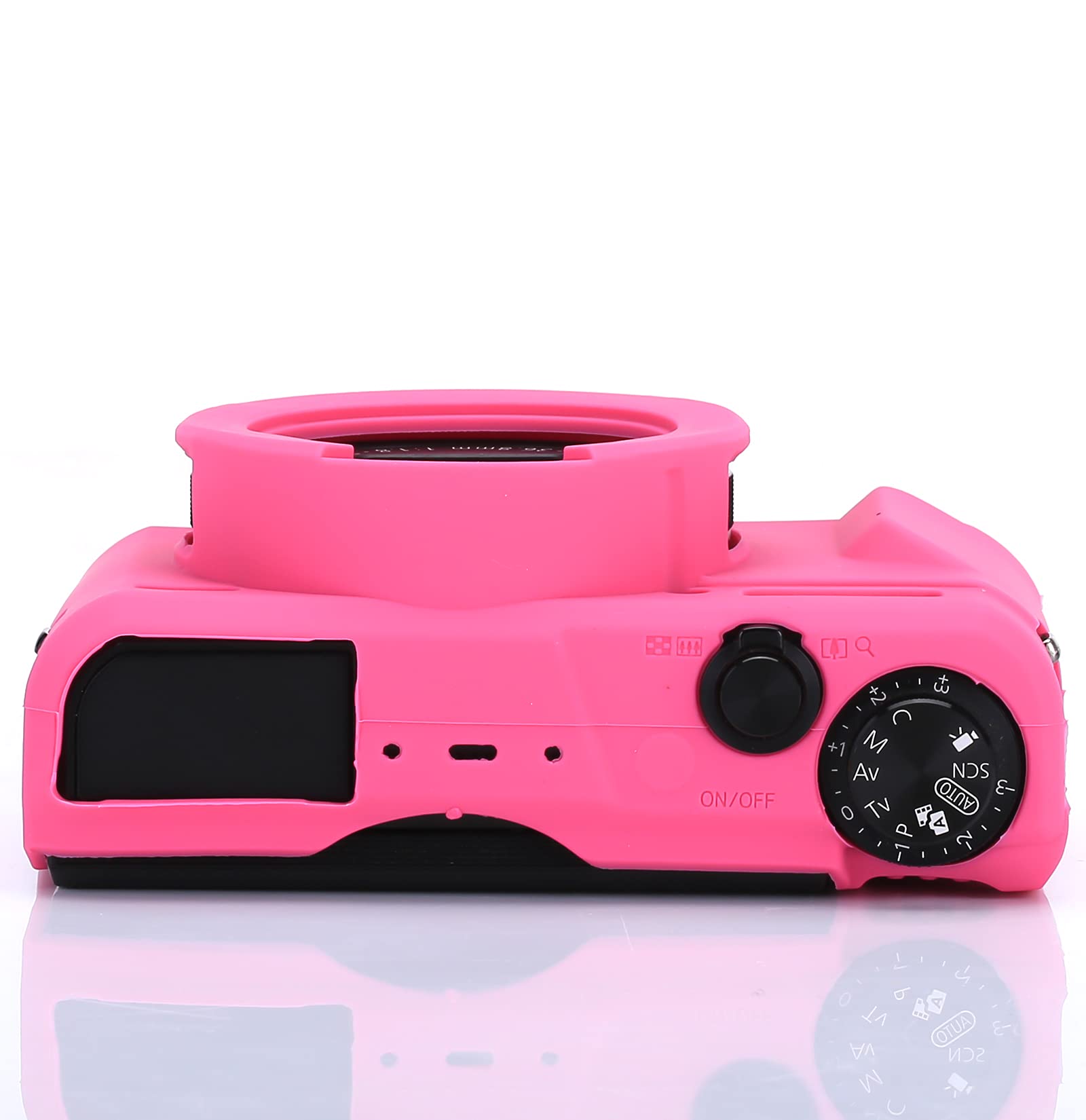 G7X Mark II G7X Removable Lens Cover Silicone Cover Rubber Soft Camera Case Cover for Canon PowerShot G7X II G7X (Rosered)
