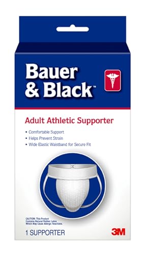 3M Bauer&Black A3 Adult Supporter, color white, large
