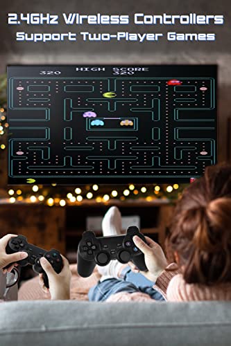 Apriluna Retro Game Console Wireless HDMI Output System,Built in 10000+ Classic Handheld Games 2.4G Wireless Controllers, 9 Emulator Consoles