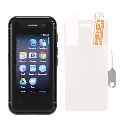 ASHATA Palm Mobile Phone, 4G Fingerprint Unlocked Smartphone with 2.5in Screen, WiFi GPS BT, 2GB RAM 8GB ROM, Mini Android Cellpohone, 1580mAh Battery(Black)