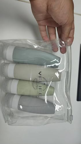 YFLife 3oz Travel Size Bottles TSA Approved Leak Proof, Squeeze Travel Size Containers for Shampoo Silicone Travel Bottles Set for Toiletries