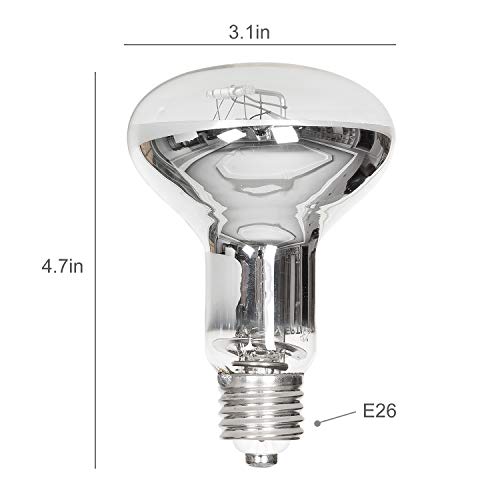 WACOOL Reptile Heat Lamp UVA UVB Reptile Light All in One, Simulated Full Spectrum Basking Sunlight Bulb for Reptile Amphibian Tortoise Snake Gecko Bearded Dragon Use + UVB Sensor Card 1PC