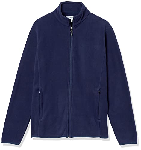 Amazon Essentials Men's Full-Zip Polar Fleece Jacket (Available in Big & Tall), Navy, X-Large