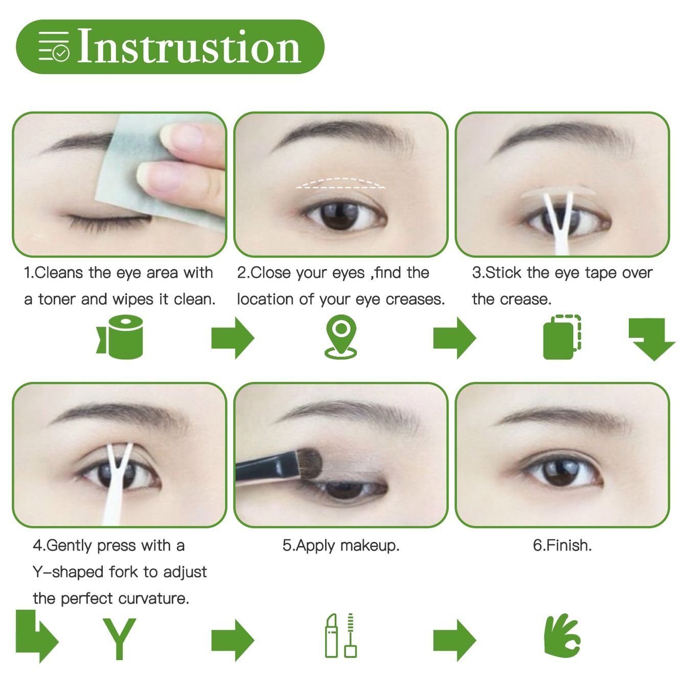 480Pcs Self-Adhesive Single-Sided Eyelid Tapes Double Eyelid Stickers Big Eye Tools, Eyelid Lift Strips for Hooded Droopy Uneven Mono-eyelids, Skin Color