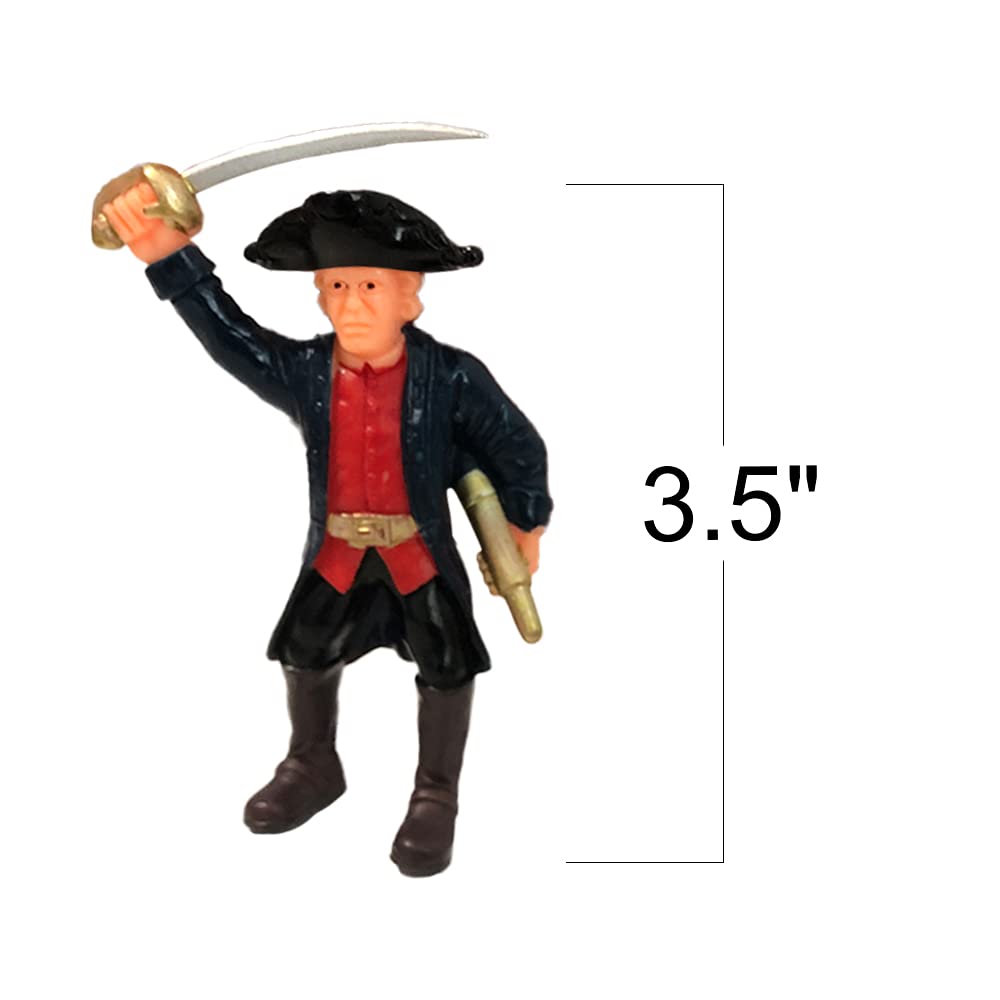 ArtCreativity Pirate Action Figure Playset, Set of 8 Legendary Plastic Figures in Assorted Poses, Cool Pirate Toy Set for Kids, Great Birthday Gift Idea for Boys and Girls