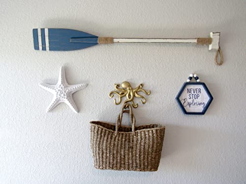 Wallcharmers Gold Octopus Key, Leash, & Towel Holder | Nautical Home & Wall Decor