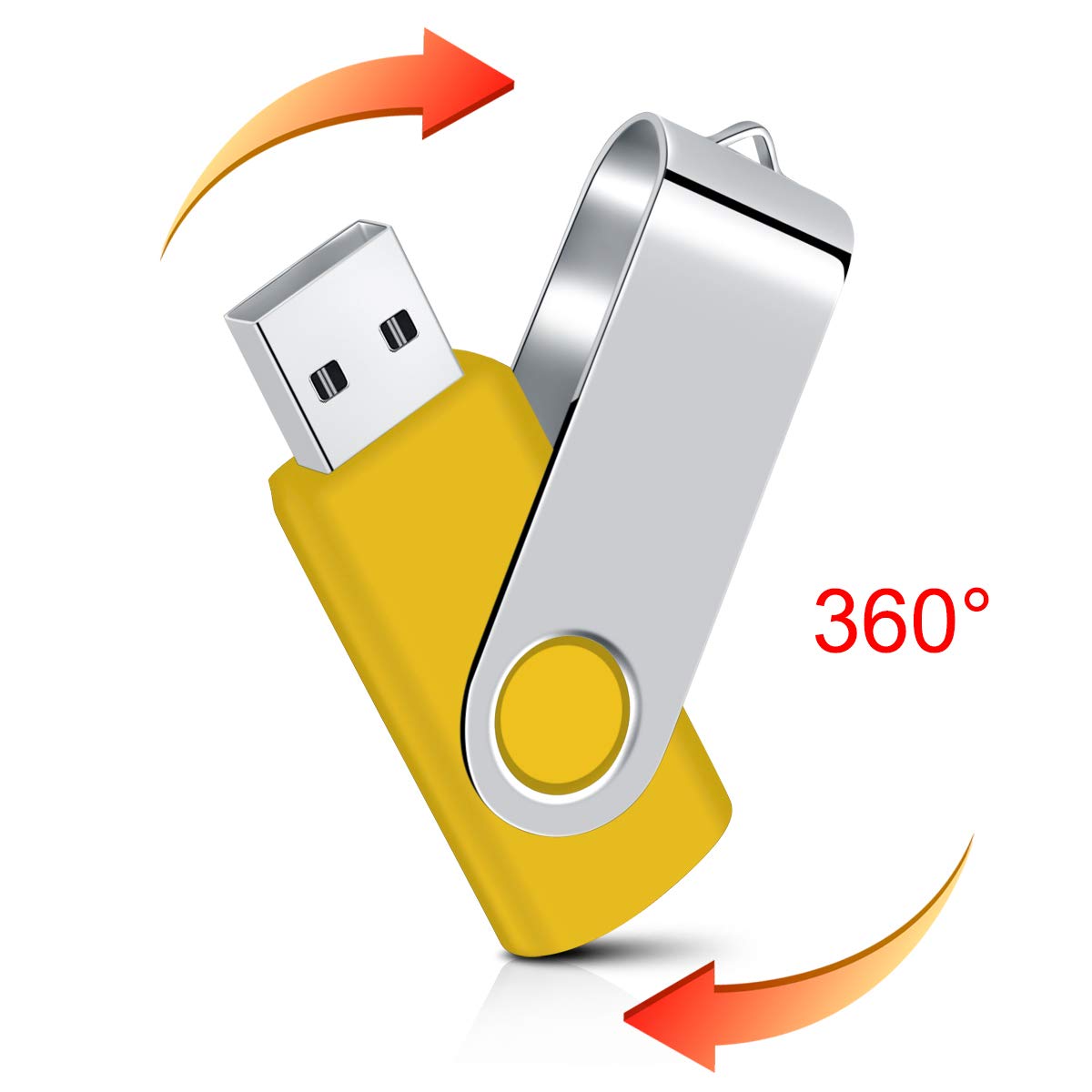 32GB USB Flash Drive 3 Pack, Cardfuss USB 2.0 Swivel Thumb Drives Bulk Memory Stick Jump Drive High Speed Zip Drives with Lanyards for Data Storage (Multi-Color)
