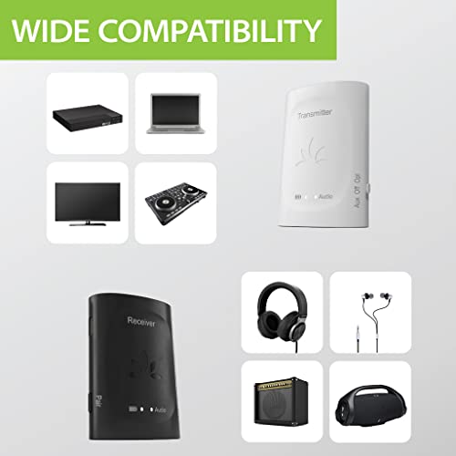 Avantree Audiplex - Wireless Multiple Audio Transmitter & Receiver Set, Long Range Low Latency for TV, AV Receiver, Projector, PA System, Church, Broadcast to 100 Headphones/Speakers
