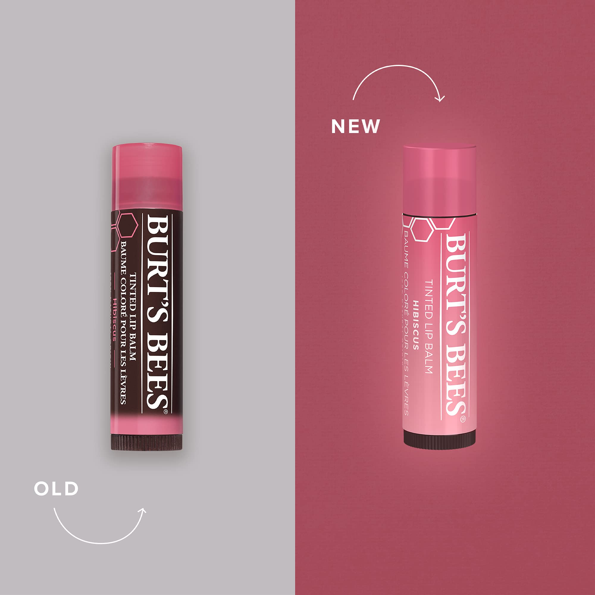 Burts Bees 100% Natural Tinted Lip Balm, Hibiscus with Shea Butter & Botanical Waxes 1 Tube