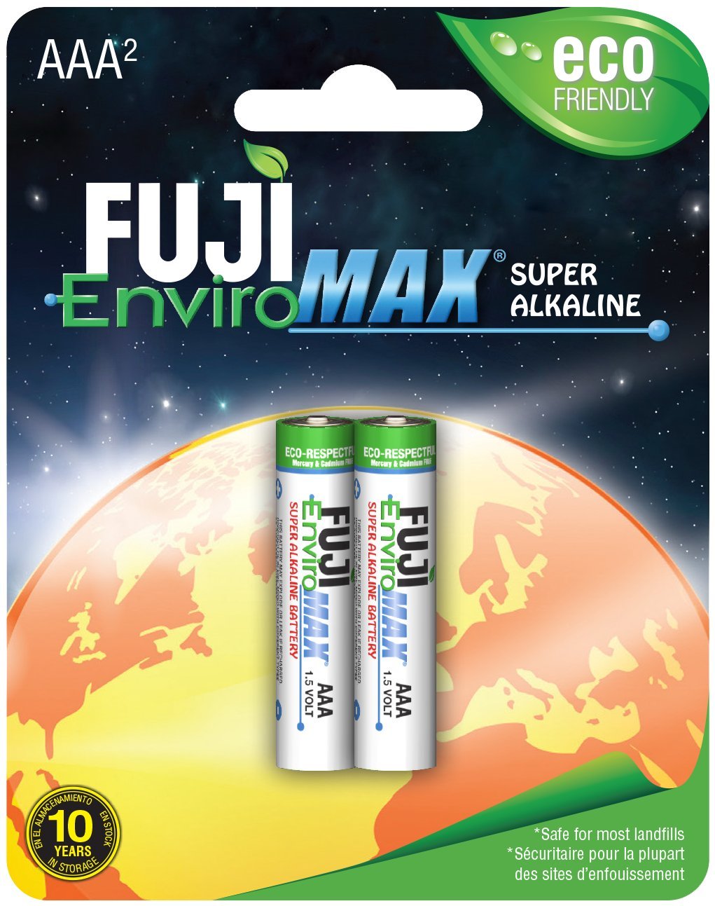Fuji Batteries 4400BP2 EnviroMax AAA Super Alkaline Batteries (2 Pack), 1 ea