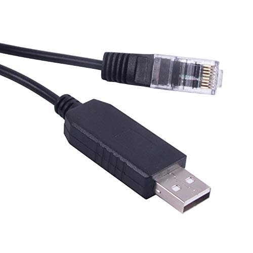 Telescopes Equatorial Mount Control Cable for Skywatcher HEQ5pro AZEQ5 AZEQ6 EQ6-R Support EQMOD ASCOM Set Up Sofware Manual Download (6ft/180cm,Asiair or PC to Mount Black)