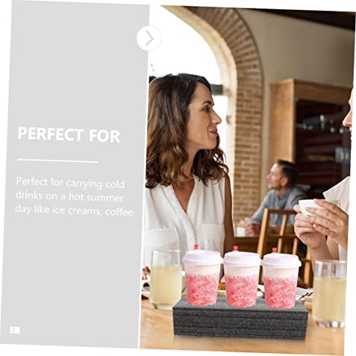 4pcs Milk Tea Drink Cup Holder Coffee Mugs Coffee Cup Drinks Foam Beverage Can Holder Coffee Mug Insulated Coffee Container Outdoor Cup Tray Drink Packing Carrier Bracket re-usable