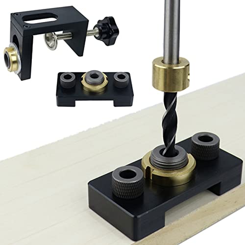 3 In 1 Drilling Locator Puncher Tool Doweling Jig Drill Kit With 8/10/15mm Hole Pocket Hole Jig Kit 3 Holes Joints Tools Woodworking Joinery Tool