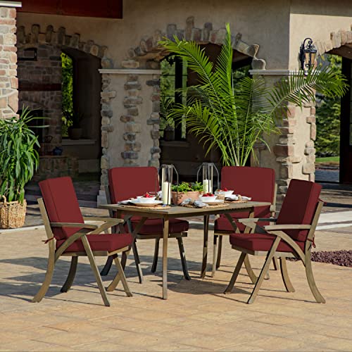 Arden Selections Modern Acrylic Outdoor Dining Chair Cushion 20 x 20, Classic Red