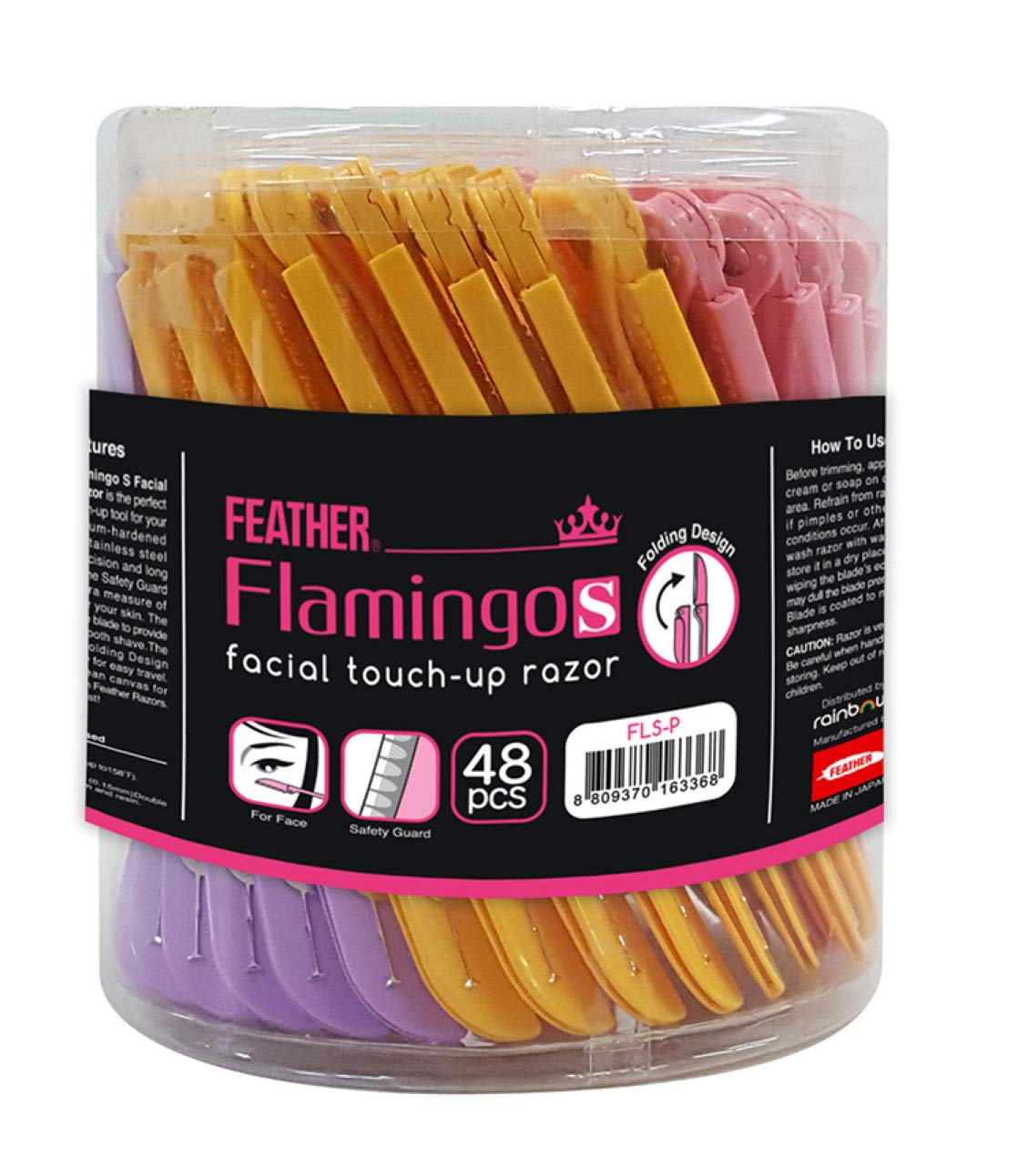Feather Flamingos Facial Touch up Razor 48 Pieces