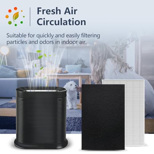 3 Pack HPA300 HEPA Filter Replacement for Honeywell HPA300 Series Air Purifiers HPA300, HPA300VP, HPA304, HPA3300, Replace HRF-R3(3 Ture HEPA R Replacement Filter + 4 Activated Carbon Pre-Filter)