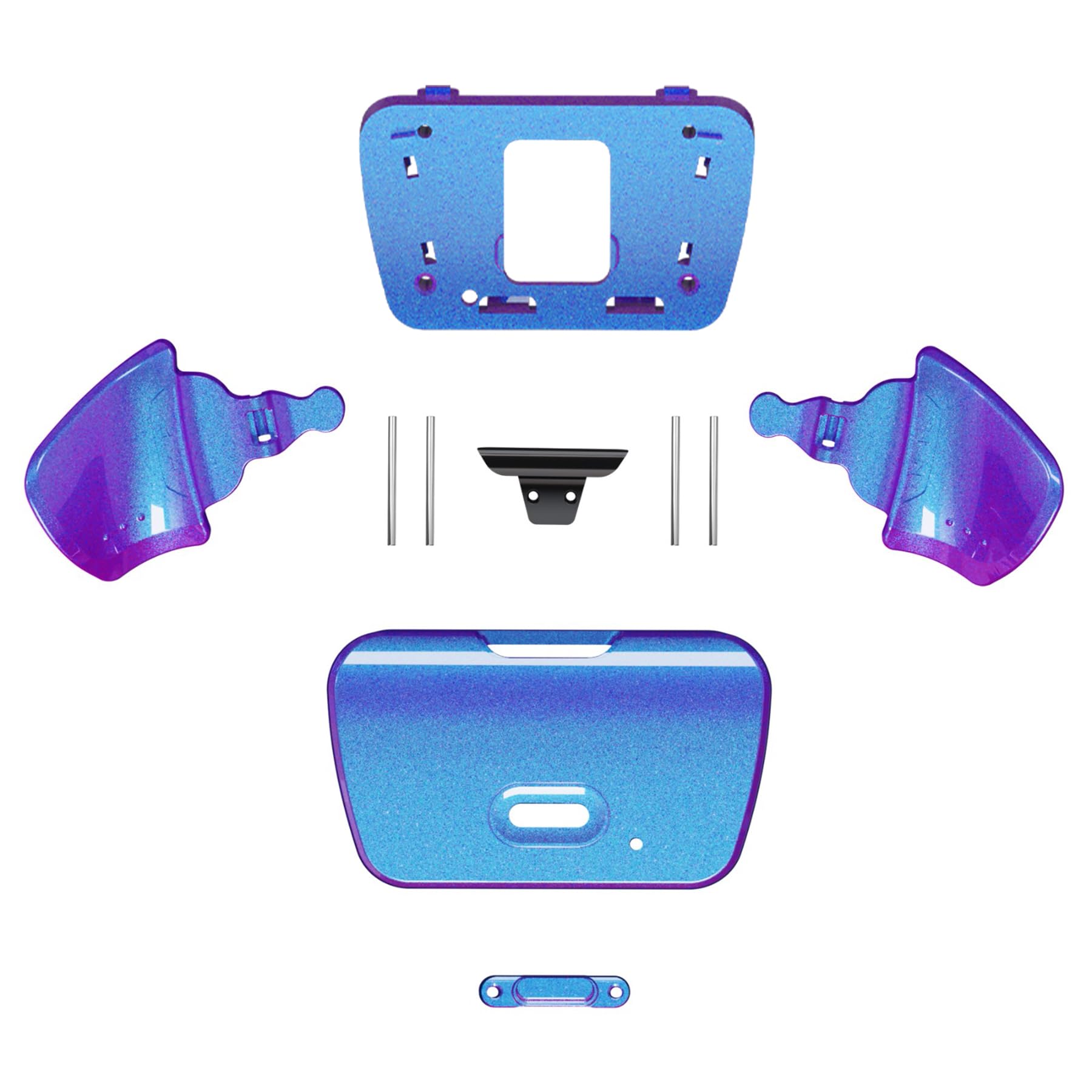 Chameleon Purple Blue Replacement Redesigned K1 K2 Back Button Housing Shell for PS5 Controller eXtremerate Rise Remap Kit - Controller & Rise Remap Board NOT Included