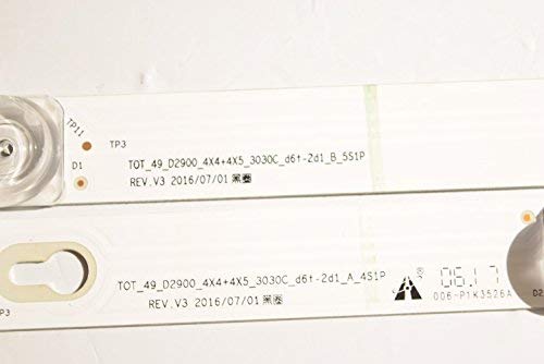49S405 TOT_D2900_4X4+4X5_3030C_d6t_2d1_A_4S1P & B LED Strip for TCL 2 PCS 30589