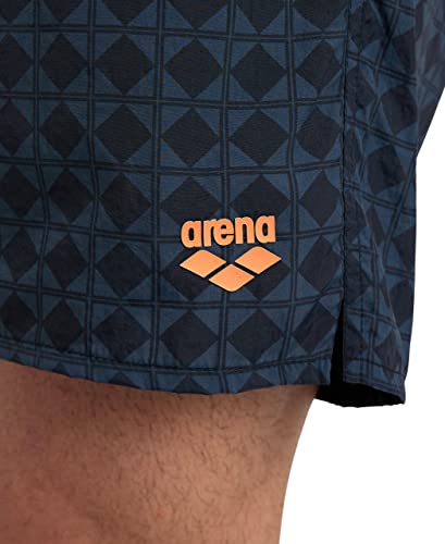 Arena Men's Standard 50th Anniversary Beach Boxer, Black Multi-Black-White, Large