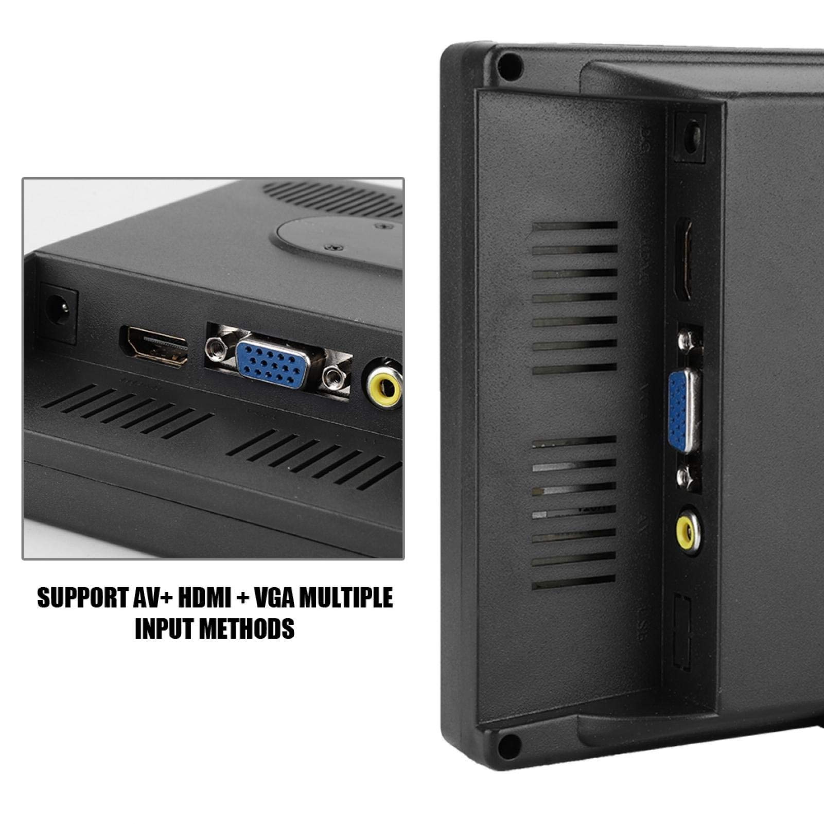 Monitor, 7 Inch Portable Monitor, 1024x600 Multifunction Display for , car Display, CCTV, +VGA + Input, Support Remote Control(US)