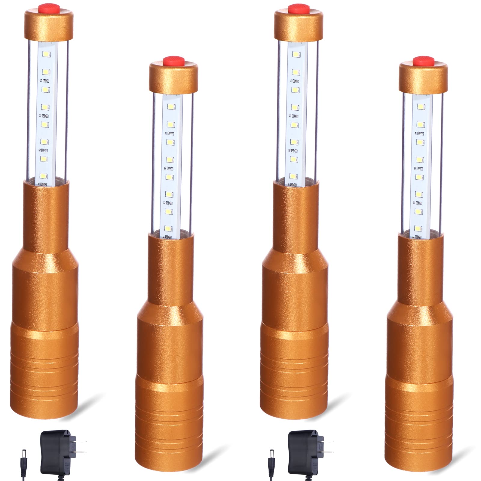 4 Pieces LED Strobe Baton Bottle Service Sparklers Bottle Service Light Bottle Handheld Light for Nightclubs Weddings Parties Activities Supplies (Gold)