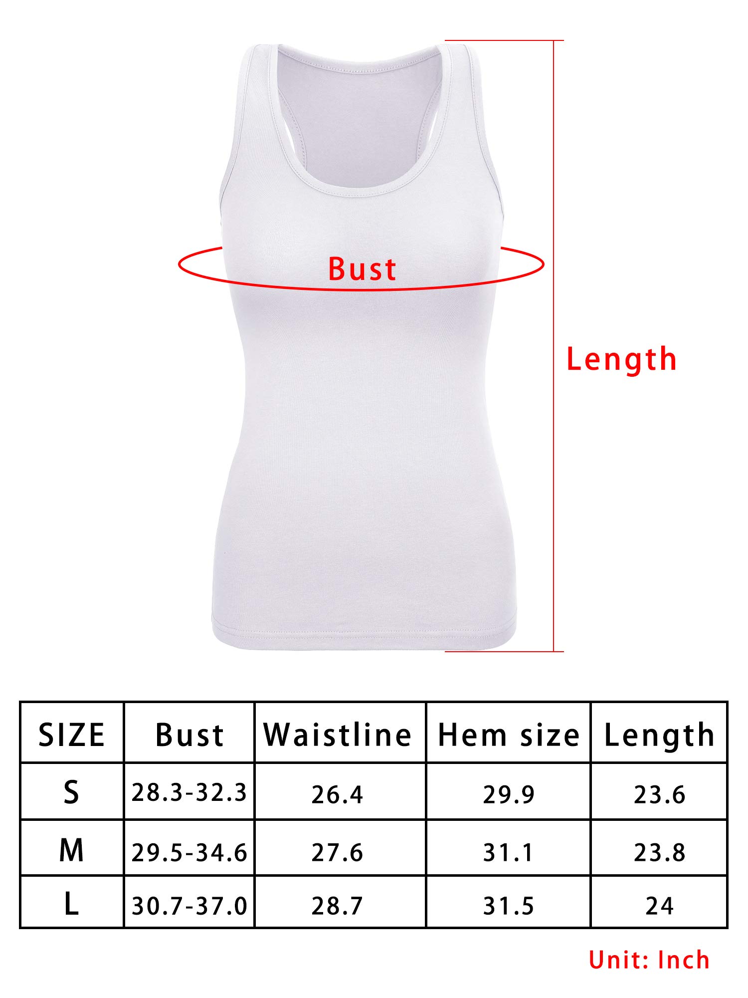 4 Pieces Basic Workout Crop Tank Tops Sleeveless Racerback Sport Tank Top for Women (Black, Army Green, Coffee, White,Large)