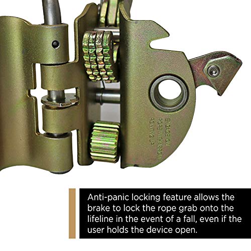 AFP Self-Locking Rope Grab with 2.25 inch Connecting Eye, used with 5/8ββ Lifeline Rope, For Construction, Climbing, Fall-Protection, 310 lb. Capacity (OSHA/ANSI Compliant)