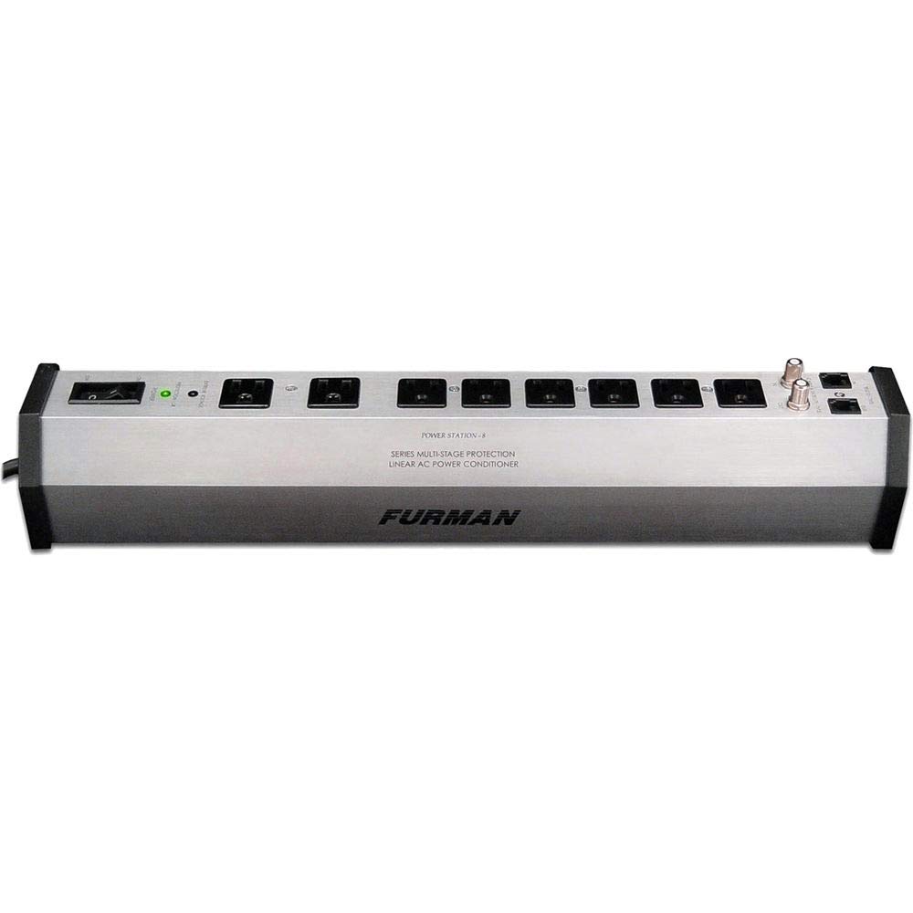 Furman PST-8 Power Station Home Theater Power Conditioner with (2) Extension Cable Bundle