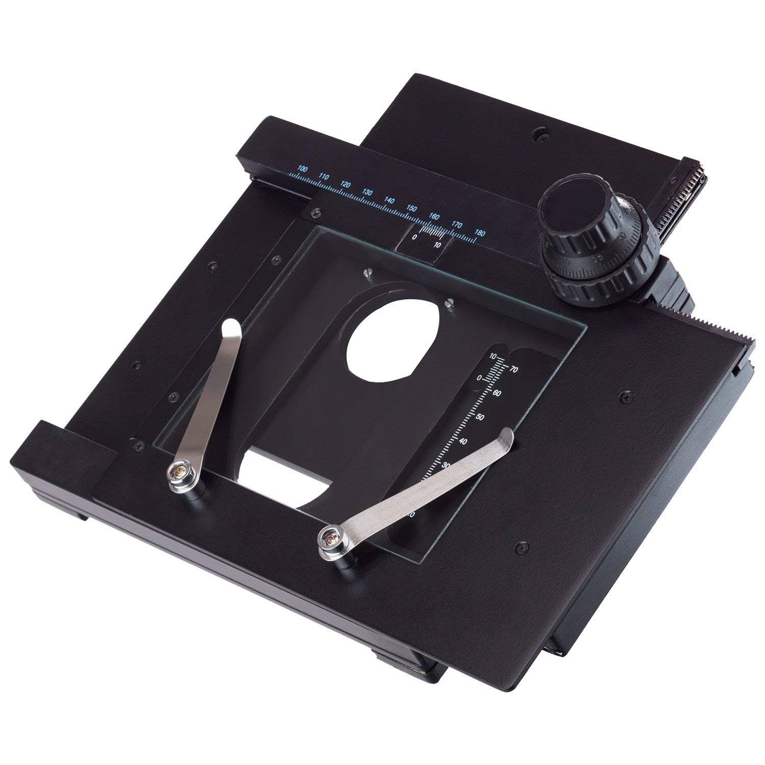 AmScope GT100 X-Y Gliding Table - Manual Stage For Microscopes, Black