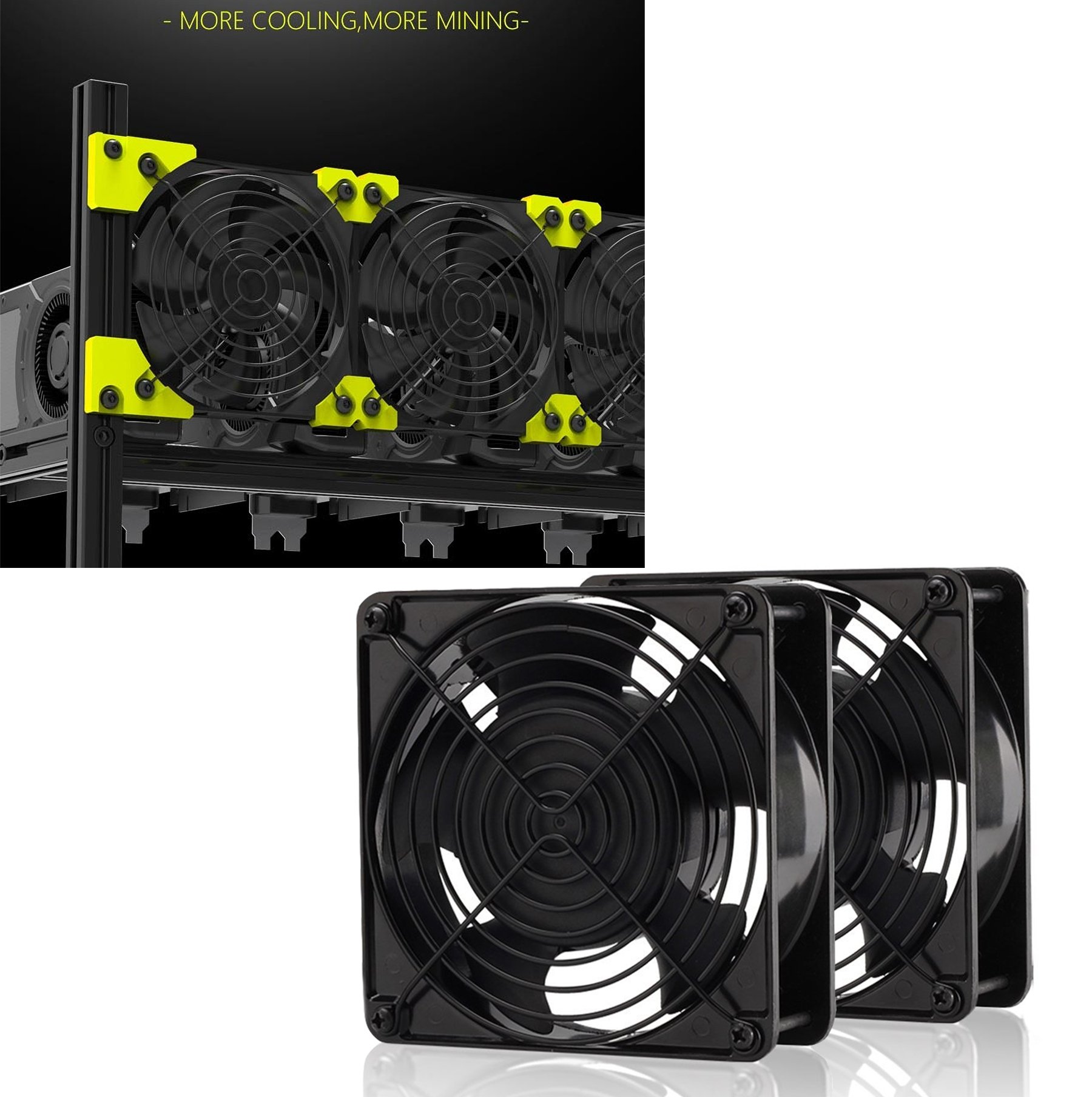 EZDIY-FAB 12cm 120mm 200CFM 4000RPM CPU Cooling Fan 12V DC 4-Pin Molex PC Computer High CFM Cooling Case Fan with Metal Finger Guard Grill