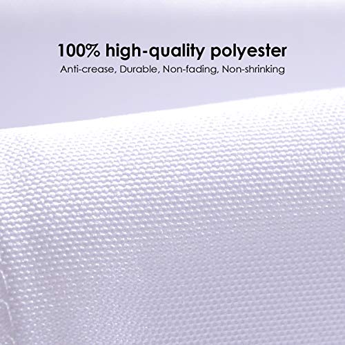 FURNLIK EVENTSDECO White Tablecloth Rectangle Table Cloth Polyester 60x84 Wrinkle Resistant, Stain Resistant Table Cloths for Banquet Vendor Wedding Buffet and Party