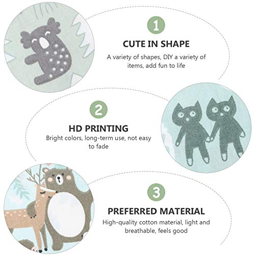 ARTIBETTER Quilted Fabric 25cm X 25cm Animal Cotton Fabric Bundles Fat Quarters Fabric Squares Precut Fabric Scraps Sewing Patchwork for Quilting DIY Scrapbooking 8pcs Quilt Fabric