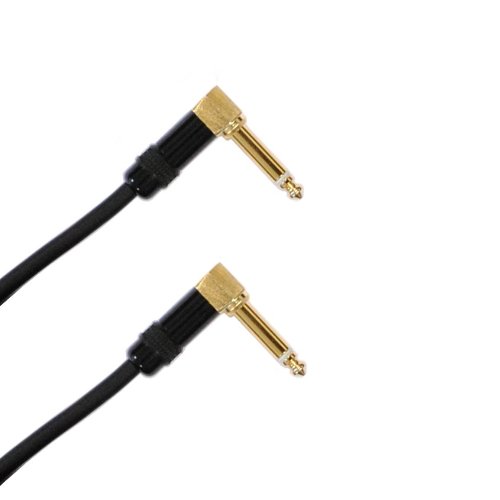 Audio2000's C27001P2 1 Feet 1/4" TS Right Angle To TS Right Angle Cable (2 Pack)