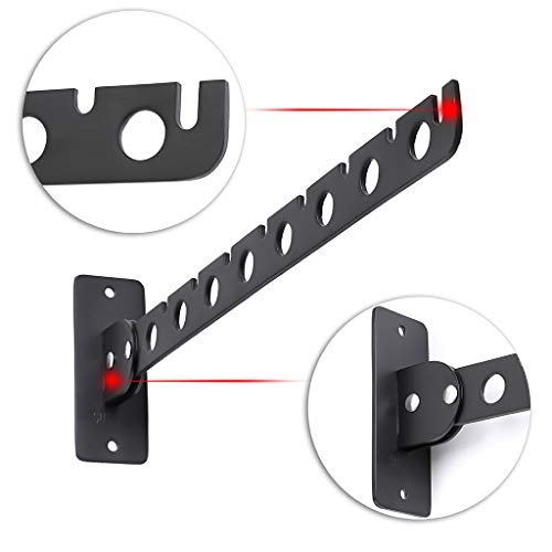 Sumnacon 12 Inch Stainless Steel Clothes Hanger Racks - 2Pcs Wall Mounted Folding Garment Hooks with Screws, Space Saver Clothing and Closet Storage Organizer for Laundry Room Bedroom Bathroom, Black