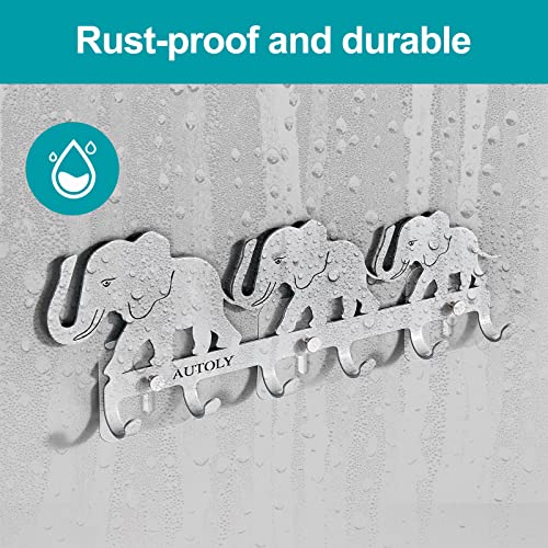 Autoly, Coat Rack Wall Mount installs The Door Hanger Hook Against The Wall, Coat Hanger Wall can Organize The Room. Coat Hooks Wall mounted6 Hooks 1 Piece,Length 9.84in* Width 4.13in