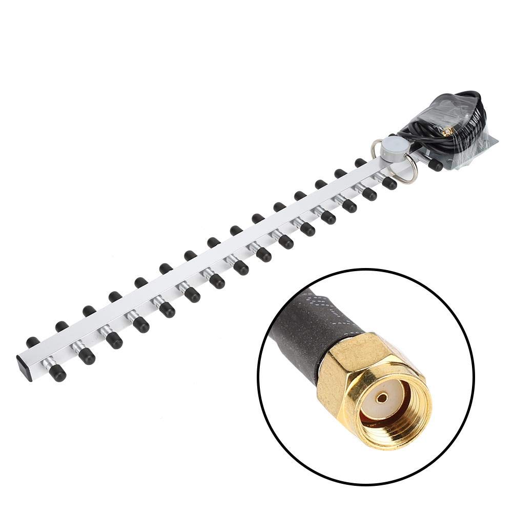 Yagi Antenna, 2.4G 25dBi High Gain Router Network Antenna, 1.5m Aluminum Alloy 16 Unit Directional Yagi Antenna