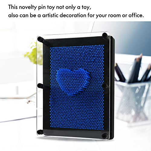 3D Pin Art Board Toy - Large Size Desk Toy Sculpture for Children Adults 6 x 8 inches (Blue)