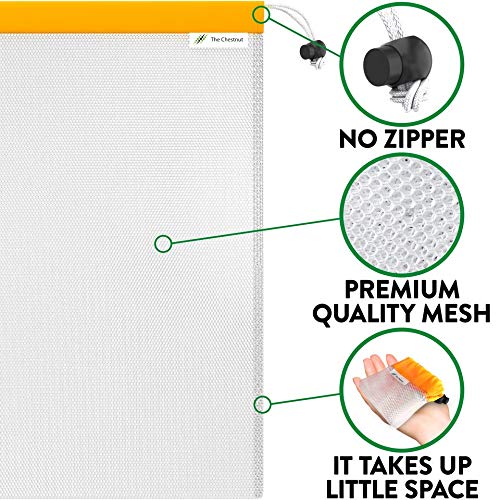 Mesh Laundry Bag for Delicates- 3 Pack 12βx10β Mesh Bag - Reusable Produce Bags - Small Nylon Mesh Laundry Bag for Vegetables, Garments, Grocery - Wash Organizer Bag for Washing Machine