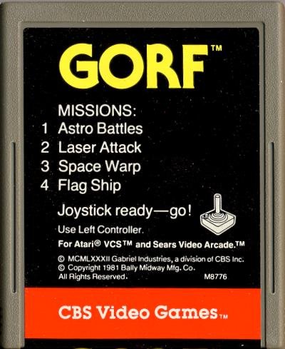 Atari Video Computer System Cartridge - Gorf