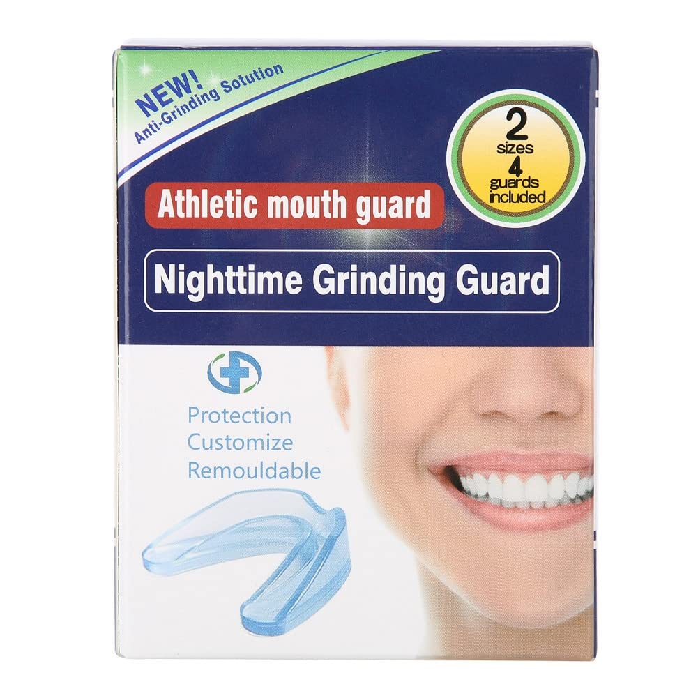 4 pcs Nighttime Teeth Grinding Guards - Breathable Silicone Mouthguards for Adults and Children, Protect Teeth Against Grinding During Sleep and Outdoor Activities