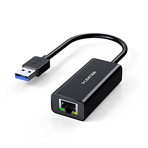 LENTION USB 3.0 Type A to Gigabit Ethernet Adapter, USB A to 1000M RJ45 Wired LAN Network Connector Compatible with Nintendo Switch, Mac OS, Windows, Linux, Stable Driver Certified (CB-HU404GE, Black)