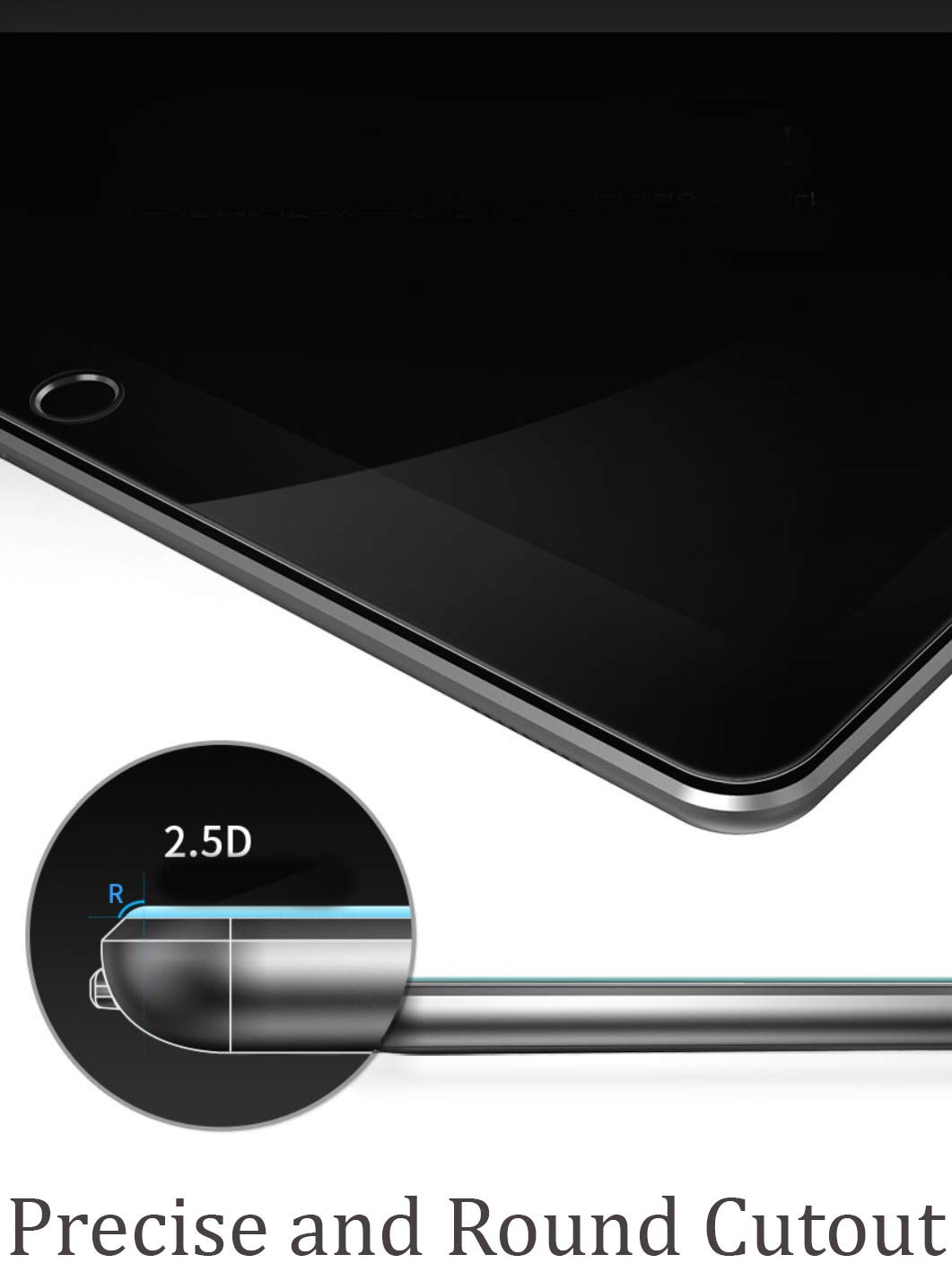 Pokanic - Compatible with iPad 8 (2020) 7 (2019) Generation 10.2 Inch Screen Protectors, Pencil HD Tempered Glass 9H Films, Anti-Scratch Anti-Fingerprint Easy Install 8th 7th (2 Pack)