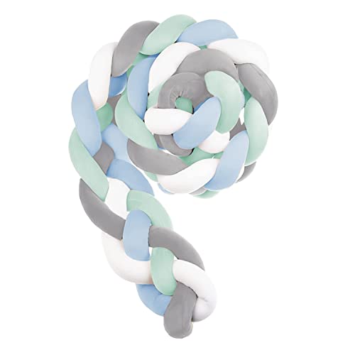 Aloiyue Premium Cushion Soft Knot Decorative Pillow Decor for Bedroom,Playroom (157.5inch,Grey+White+Green+Blue)