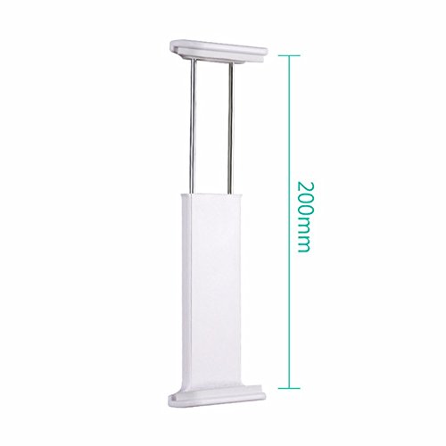 Gooseneck Cell Phone Holder Tablet Stand Holder Gooseneck Tablet Mount Clamp with Grip for Bed Desk Table Flexible Long Arm Lazy Bracket Clip for 3.5 to 7.9 inches Device 360 Degree Rotating (White)