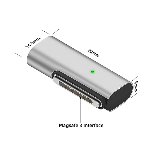 AreMe 140W 90 Degree USB C to Magnetic 3 Charging Adapter Compatible with MacBook Pro 2023 (M2, 14/16 inch), MacBook Air 2022 (M2), MacBook Pro 2021 (M1, 14/16 inch)