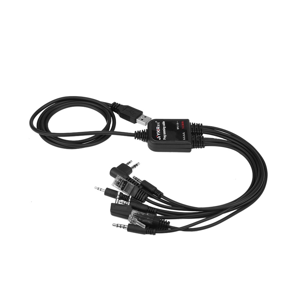 Tosuny 8 in 1 USB Programming Cable, Genuine USB Programming Cable with 8pcs Different Connectors for Kenwood/ for QuanShengcn/ for Tyt/for Motorola Radio, Compatible with Multiple Radios