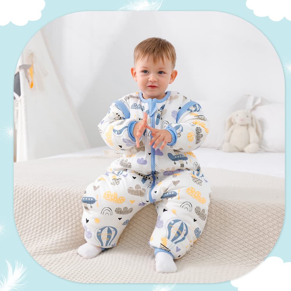 AIKSSOO Baby Sleep Bag with Feet Winter Wearable Blanket with Legs Sack for Toddler Thicken 2.5 TOG