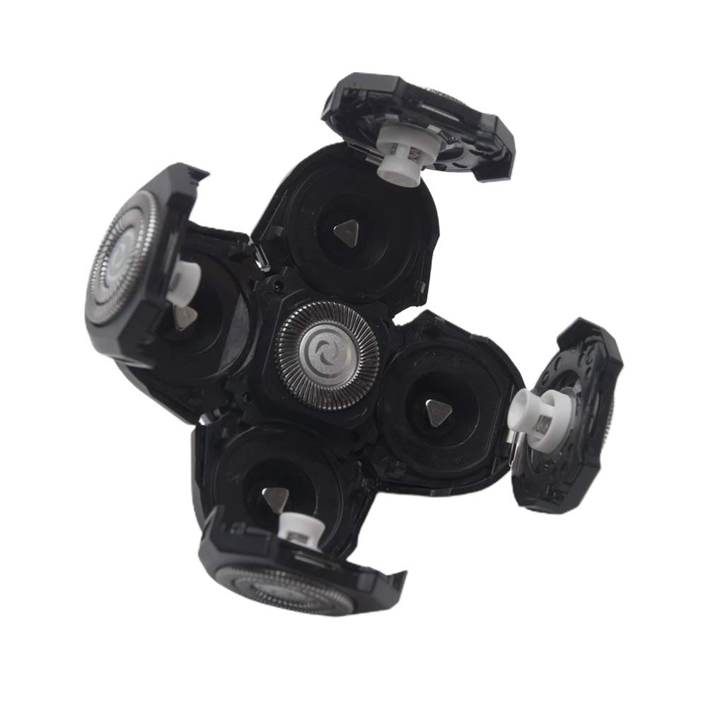 5 Heads Beard Cutter, Universal Electric Razor Shaver Head Men's Electric Shaver Heads Blades, Rotary 4D Cutter Head Double Ring Blade Shaver Head
