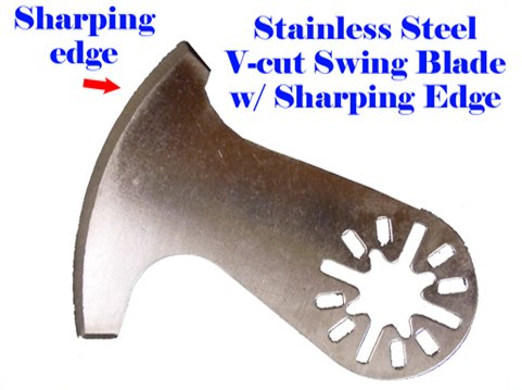 4 Stainless Steel Side Scraper w/ Sharping Edge Oscillating Multi Tool Saw Blade for Fein Multimaster Bosch Multi-x Craftsman Nextec Dremel Multi-max Ridgid Dremel Chicago Proformax Blades